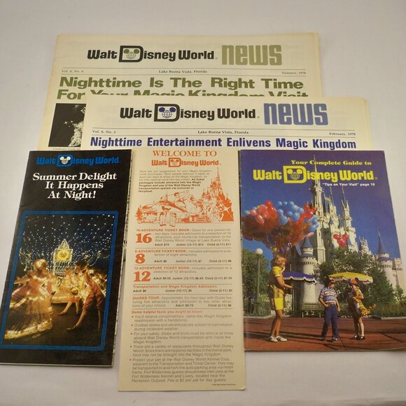 Disney | Design | Disney World Brochure Guide Newspapers 978 Vintage ...
